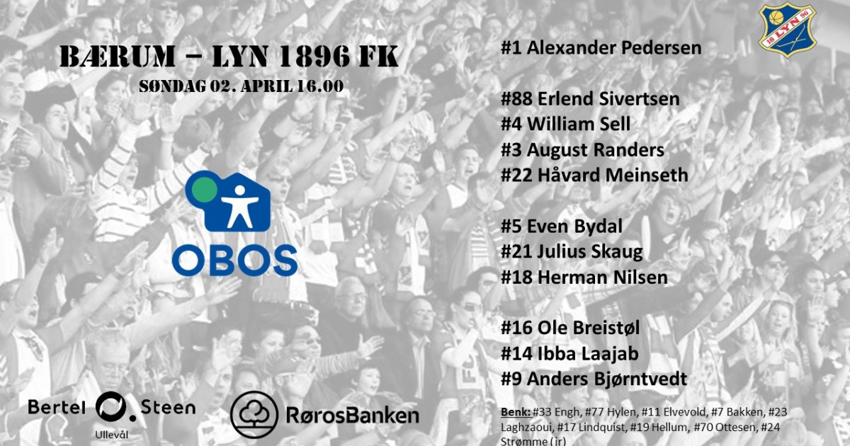 Generalprøve Bærum - Lyn / Lyn 1896